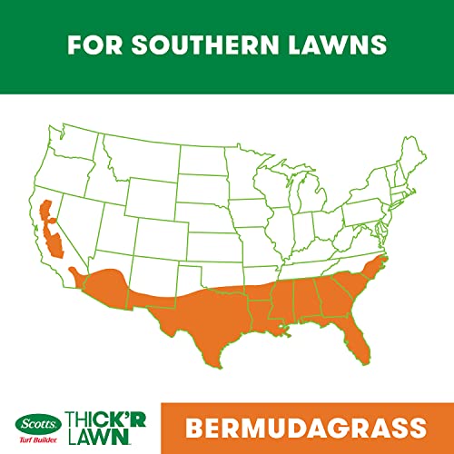 Scotts Turf Builder Thick'R Lawn Bermudagrass: Seed, Fertilizer, Soil Improver, 12 lbs., 2-Pack