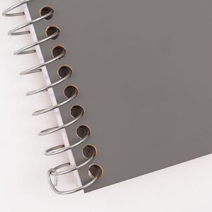 Five Star Small Spiral Notebook, 2 Subject, College Ruled Paper, 9-1/2" x 6", 100 Sheets, Gray (840004AA3)