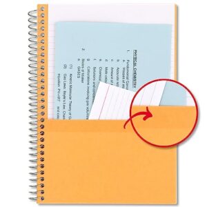 Five Star Small Spiral Notebook, 2 Subject, College Ruled Paper, 9-1/2" x 6", 100 Sheets, Gray (840004AA3)