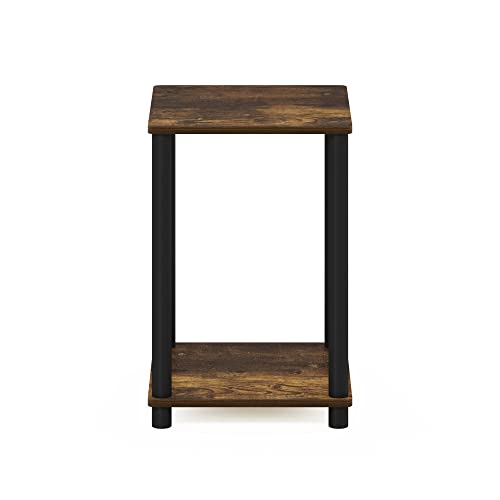 Furinno Turn-N-Tube Haydn End Table, Amber Pine/Black