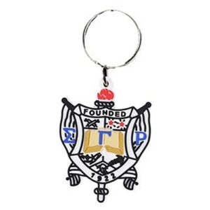 greekgear sigma gamma rho rubber crest key chain