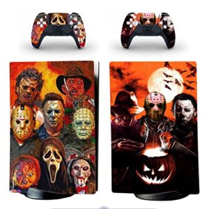 vanknight ps5 digital edition console controllers cover vinyl skin decals stickers for play station 5 digital console horrors