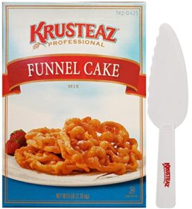 krusteaz professional funnel cake mix, 5 lb box with krusteaz professional dessert server