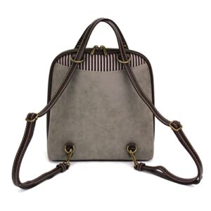 CHALA Convertible Backpack Purse - Daisy - Gray