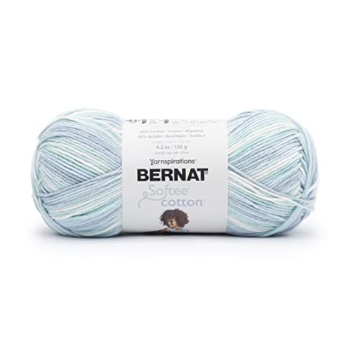 Bernat Softee Cotton Refresh Yarn - 3 Pack of 120g/4.25oz - Nylon - 3 DK (Light) - 254 Yards - Knitting, Crocheting & Crafts