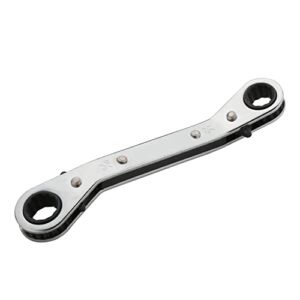 heyiarbeit reversible ratcheting wrench, double box end ratcheting wrench, offset double box end ratcheting wrench, 1/2 inch - 9/16 inch ratcheting wrench, chrome vanadium steel, 1 pcs