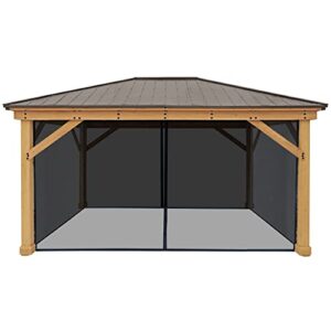 Yardistry 12' x 16' Meridian Gazebo Mosquito Mesh