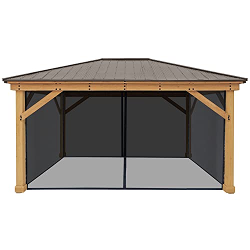 Yardistry 12' x 16' Meridian Gazebo Mosquito Mesh