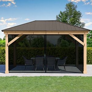 yardistry 12' x 16' meridian gazebo mosquito mesh