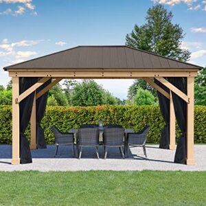 Yardistry 12' x 16' Meridian Gazebo Mosquito Mesh