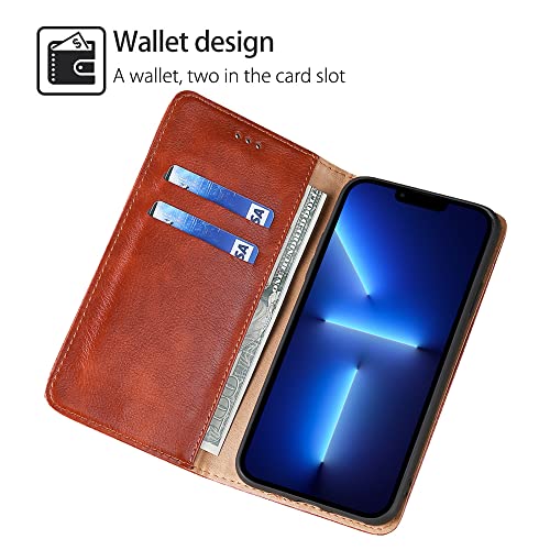 CYR-Guard Phone Cover Wallet Folio Case for Oppo Reno Reno 6 PRO 5G MEDIATEK Edition, Premium PU Leather Slim Fit Cover, Easy Take, Brown