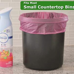 1.2 Gallon Small Trash Bags (420 Count) CCLINERS 1 Gallon Garbage Bags 5l Bathroom Trash Can Liners (420 Bags, 6 Colors)