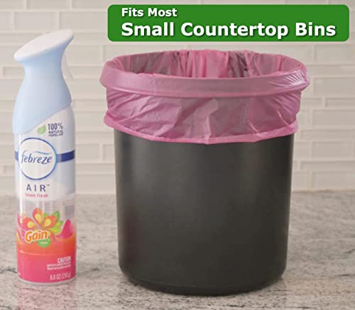 1.2 Gallon Small Trash Bags (420 Count) CCLINERS 1 Gallon Garbage Bags 5l Bathroom Trash Can Liners (420 Bags, 6 Colors)