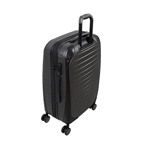 it luggage Lineal 32" Hardside Checked 8 Wheel Expandable Spinner, Dark Grey