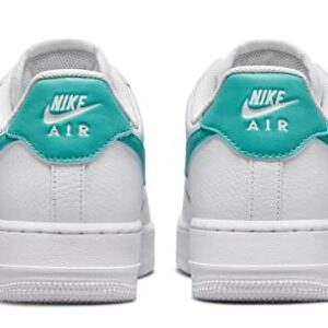 Nike Women's Air Force 1 Shoes, White/Washed Teal/White, 7