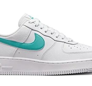 Nike Women's Air Force 1 Shoes, White/Washed Teal/White, 7