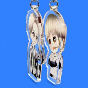 Baki Hanma Yujiro Keychain Acrylic Keyholder 3 Pieces Set Yujiro Hanma Backpack Pendant (1)