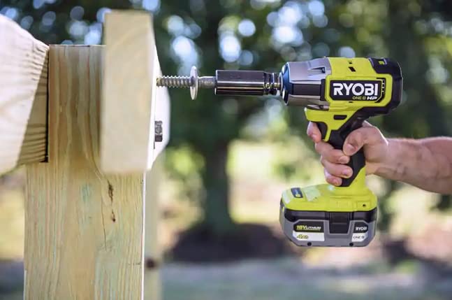 RYOBI P262K1 ONE+ HP 18V Brushless Cordless 4-Mode 1/2 in. Impact Wrench Kit w/ 4.0 Ah HIGH PERFORMANCE Lithium-Ion Battery & Charger