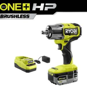 RYOBI P262K1 ONE+ HP 18V Brushless Cordless 4-Mode 1/2 in. Impact Wrench Kit w/ 4.0 Ah HIGH PERFORMANCE Lithium-Ion Battery & Charger