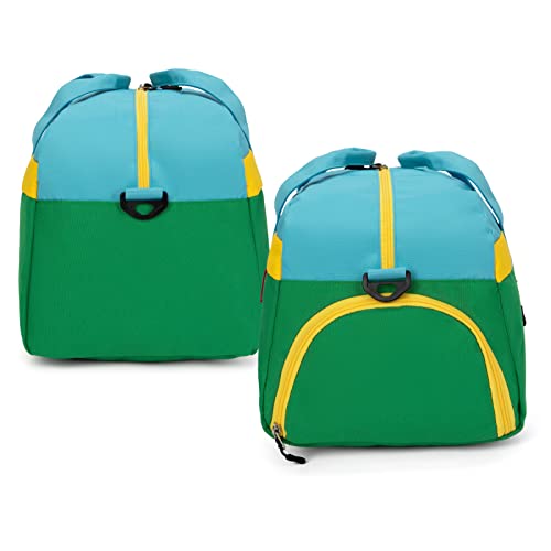 HawLander Kids Duffle Bag for Boys or Girls, Fit School Practice, or Overnight Travel (Green)