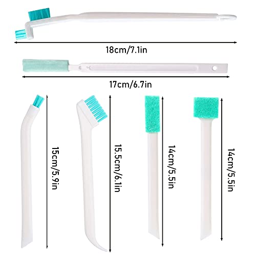 8in1 Household Cleaning Brushes Set, Small Crevice Cleaning Brushes for Bottle, Keyboard, Window Groove, Air Vent, Room and Kitchen Corner, Multipurpose Tiny Detail Cleaning Brush for Gap, Small Space