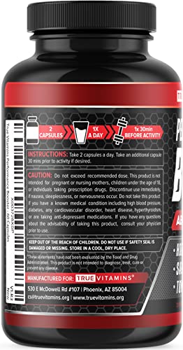 Performance Booster for Men - Enhance Energy, Endurance, Stamina, Strength, Drive & Muscle Growth - Natural Male Enhancing Supplement with Tongkat Ali, Horny Goat Weed & Saw Palmetto - 60 Capsules