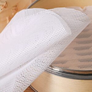 Silicone Steamer Liners Dehydrator Sheets, Famolay 6Pcs Bamboo Steamer Liner 10 Inch Fruit Dehydrator Non stick Reusable Mesh Baking Mat for Fruit Dryer Steamed Buns Dumplings Baking Supplies