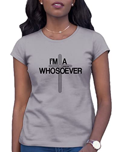 Squatch King Threads Medium Athletic Heather Womens I'm A Whosoever John 3:16 Bible Verse Christian Gift T-Shirt