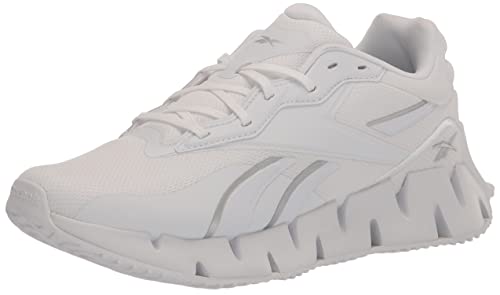 Reebok Women's Zig Dynamica 4.0 Sneaker, White/Silver Metallic, 6