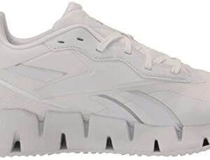 Reebok Women's Zig Dynamica 4.0 Sneaker, White/Silver Metallic, 6