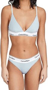 calvin klein women's modern cotton triangle bra, rain dance, medium