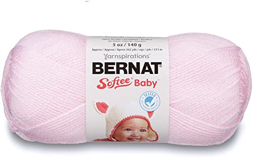 Bernat Softee Baby Pink Yarn - 3 Pack of 141g/5oz - Acrylic - 3 DK (Light) - 362 Yards - Knitting/Crochet