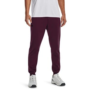 under armour men's standard sportstyle tricot joggers, (572) purple stone / / black, 3x-large