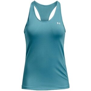 under armour women's standard heatgear racer tank, (433) glacier blue / / iridescent, medium