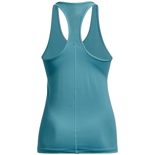 Under Armour Women's Standard HeatGear Racer Tank, (433) Glacier Blue / / Iridescent, Medium