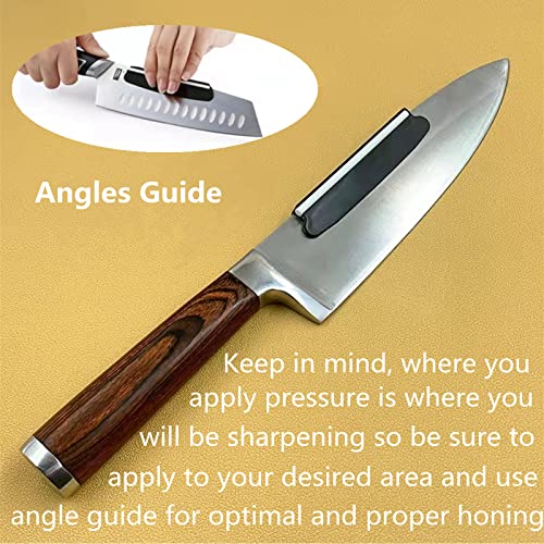 4 Pieces Diamond Sharpening Stone Fifchall Honing Stone Diamond Stone Lapping Plate Fine Coarse Bench Stone for Kitchen Sharpening Blade Blunt Chisel, 400, 600, 1000, 1200 Grit, with Angle Guide