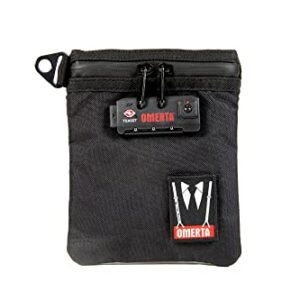 DIME BAGS Omerta Capo with Lock | Carbon Filter Pouch | TSA-Approved 3-Digit Combination Lock (6 Inch, Black)