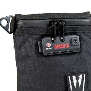 DIME BAGS Omerta Capo with Lock | Carbon Filter Pouch | TSA-Approved 3-Digit Combination Lock (6 Inch, Black)