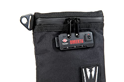 DIME BAGS Omerta Capo with Lock | Carbon Filter Pouch | TSA-Approved 3-Digit Combination Lock (6 Inch, Black)