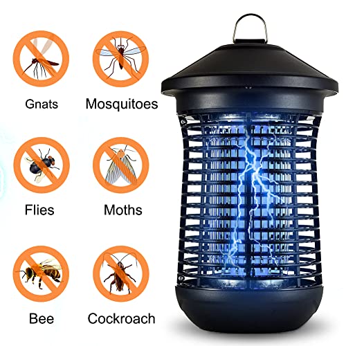 FUZYKON Bug Zapper Outdoor Indoor Electric Mosquito Zapper Killer Insect Fly Traps Fly Zapper High Powered 4000V 20W for Home Backyard Patio Balcony