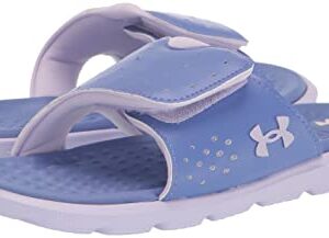 Under Armour Women's Ignite Pro Slide, (400) Baja Blue / Nebula Purple / Nebula Purple, 7, US