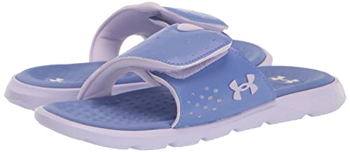 Under Armour Women's Ignite Pro Slide, (400) Baja Blue / Nebula Purple / Nebula Purple, 7, US