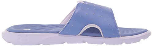 Under Armour Women's Ignite Pro Slide, (400) Baja Blue / Nebula Purple / Nebula Purple, 7, US