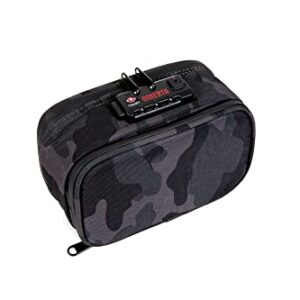 DIME BAGS Omerta Goodfella with Lock | Carbon Filter Locking Padded Pod | Activated Carbon Technology and TSA-Approved Combination Lock (7 inch, Camo)