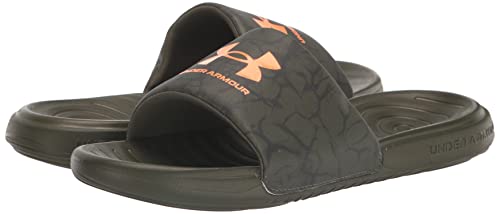 Under Armour Men's Ansa Graphic Fixed Strap Slide Sandal, (305) Marine OD Green/Marine OD Green/Orange Blast, 9