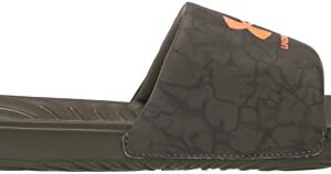 Under Armour Men's Ansa Graphic Fixed Strap Slide Sandal, (305) Marine OD Green/Marine OD Green/Orange Blast, 9