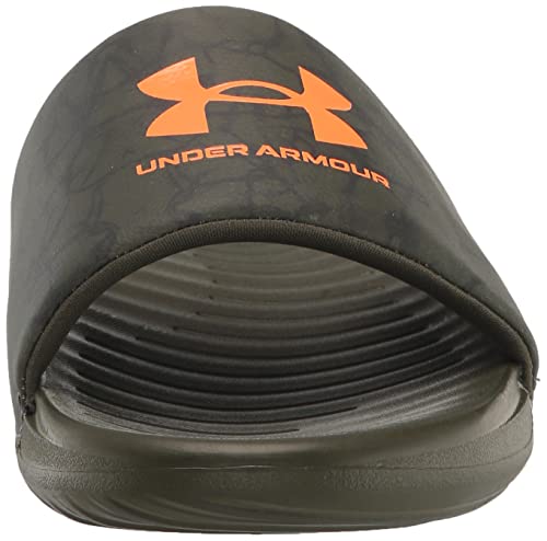 Under Armour Men's Ansa Graphic Fixed Strap Slide Sandal, (305) Marine OD Green/Marine OD Green/Orange Blast, 9