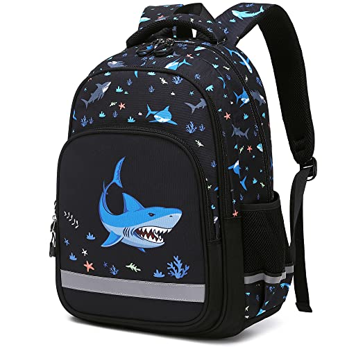 Kouxunt School Backpack for Girls Boys Teens, Kids Elementary Middle School Bag Bookbag (Shark)