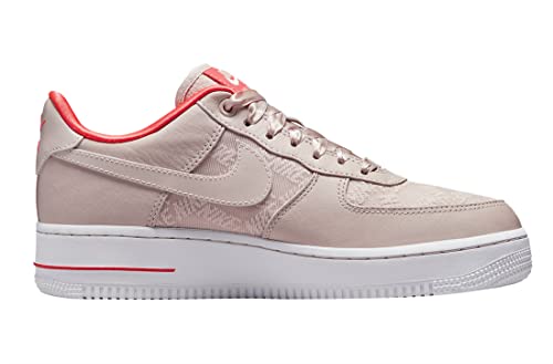 Nike Air Force 1 '07 Women's Shoes Fossil Stone/Laser Crimson/White/Fossil Stone (Women's, Numeric_6_Point_5)