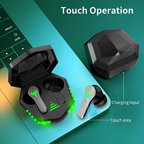 Togetface Wireless Earbuds for Kids Gaming Earphones Built-in Microphone 36H Playback Time IPX5 Waterproof Compatible for iOS and Android,Includes Charging case and 3 Sizes of Headphone Kinder.